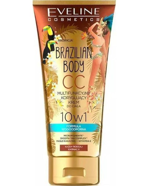 EVELINE BRAZILIAN BODY MULTIFUNKCYJNY KREM KORYGUJĄCY CC 10W1 DO CIAŁA ...
